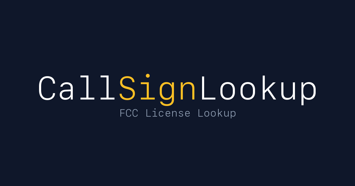 CallSignLookup — FCC License Lookup